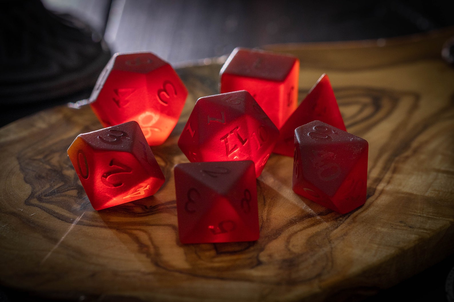 Blood Glass Dice Set - Etsy