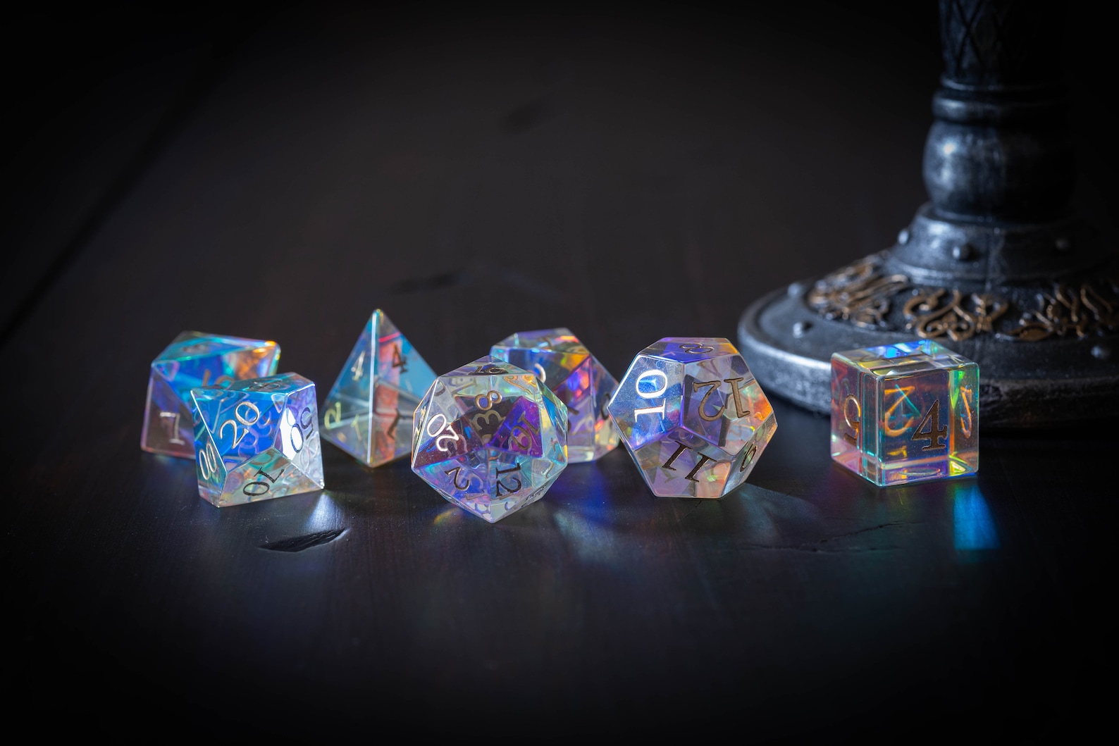 Prismatic Glass Dice Set - Etsy