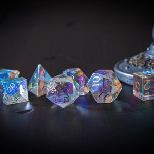 Prismatic Glass Dice Set - Etsy