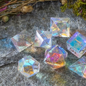Prismatic Glass Dice Set - Etsy