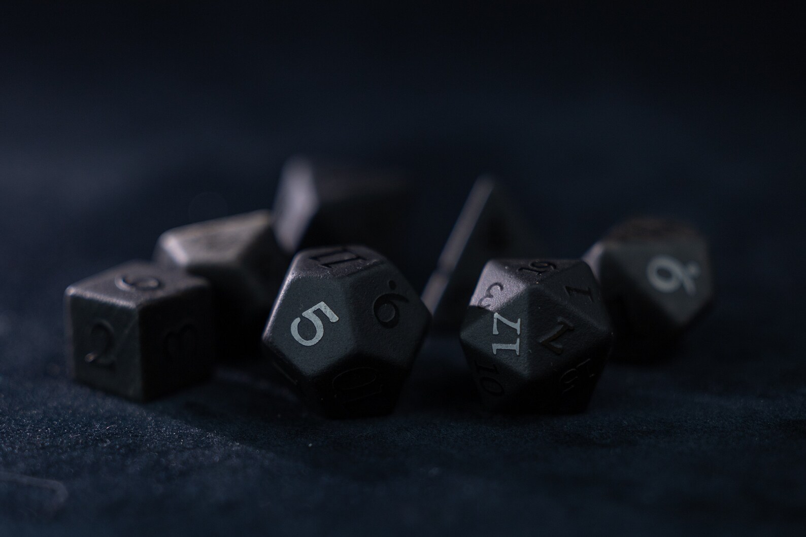 Raised Obsidian Dice Set | Etsy