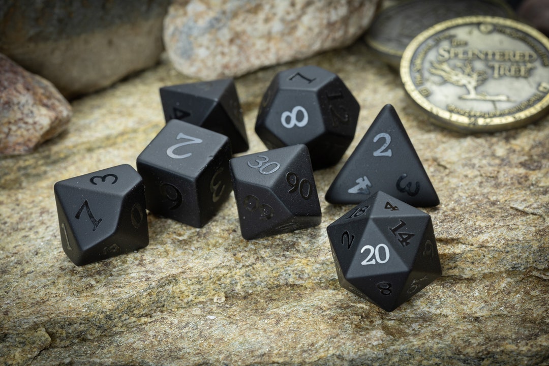 Raised Obsidian Dice Set - Etsy