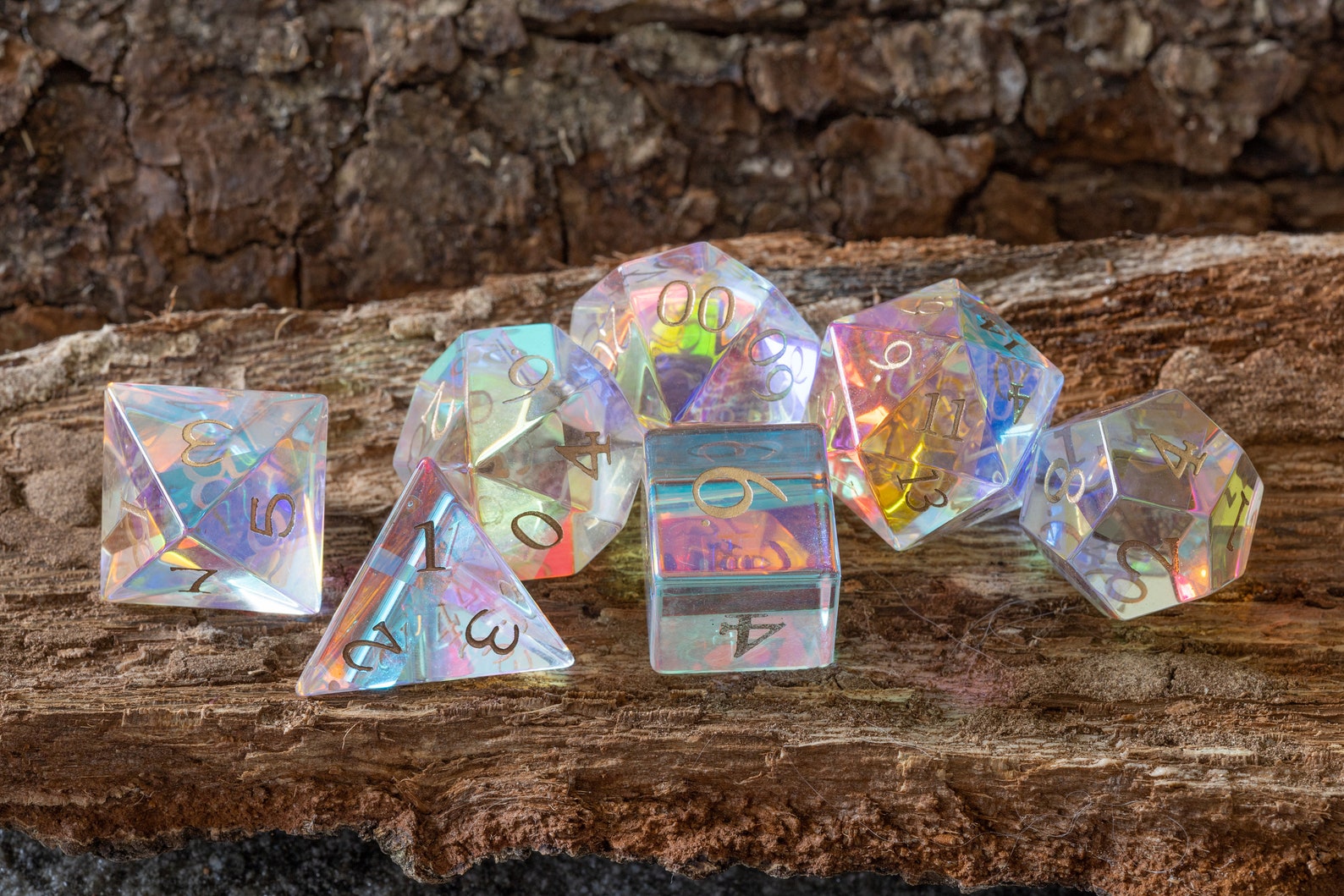 Prismatic Glass Dice Set - Etsy