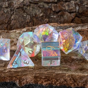 Prismatic Glass Dice Set - Etsy