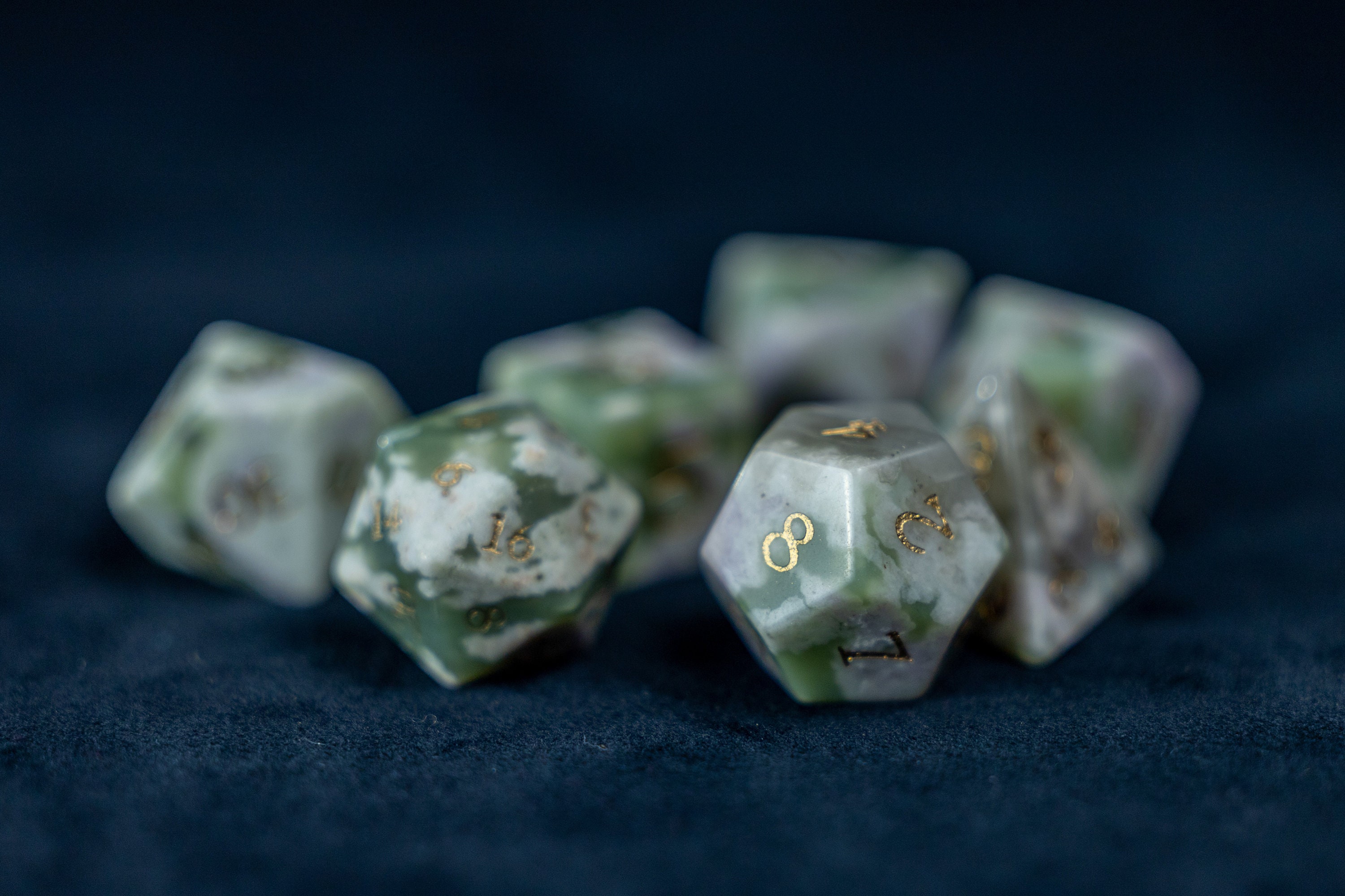 Peace Jade Stone Dice Set | Etsy