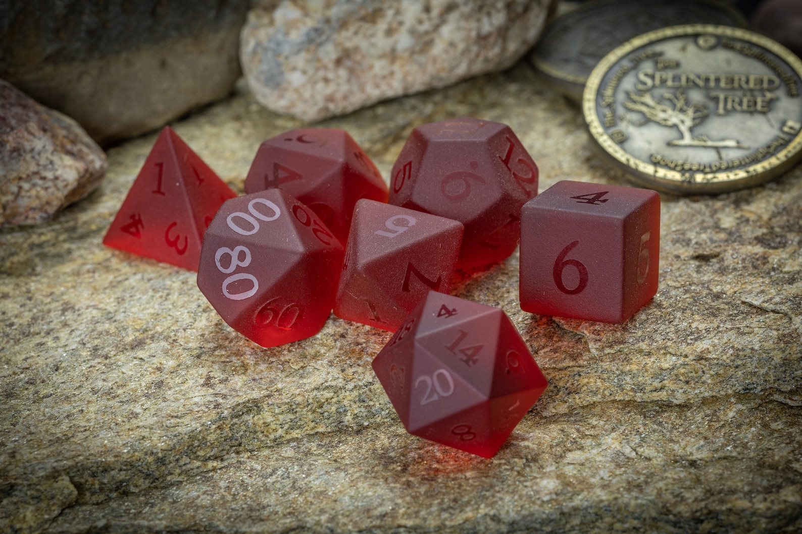 Blood Glass Dice Set - Etsy