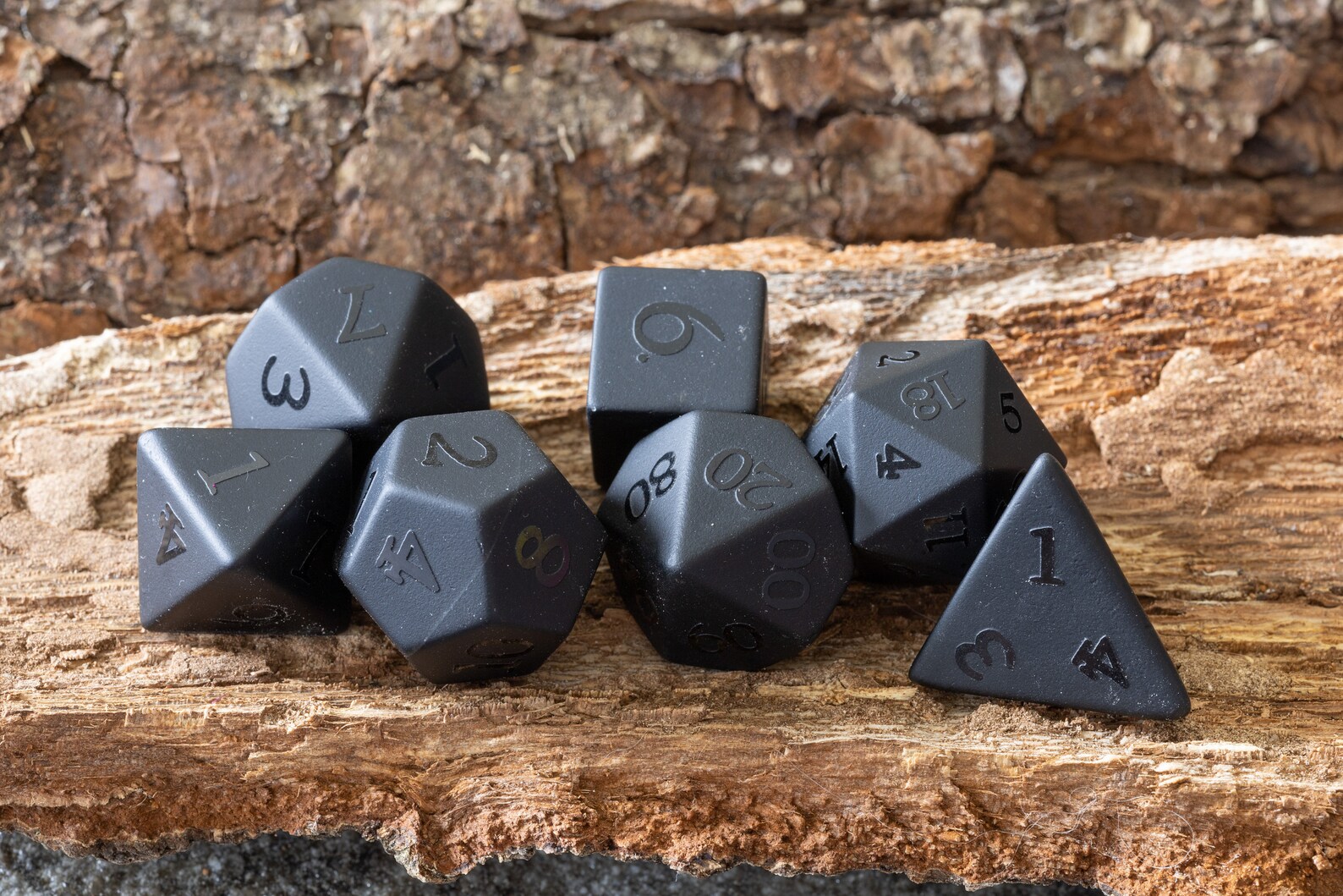 Raised Obsidian Dice Set - Etsy