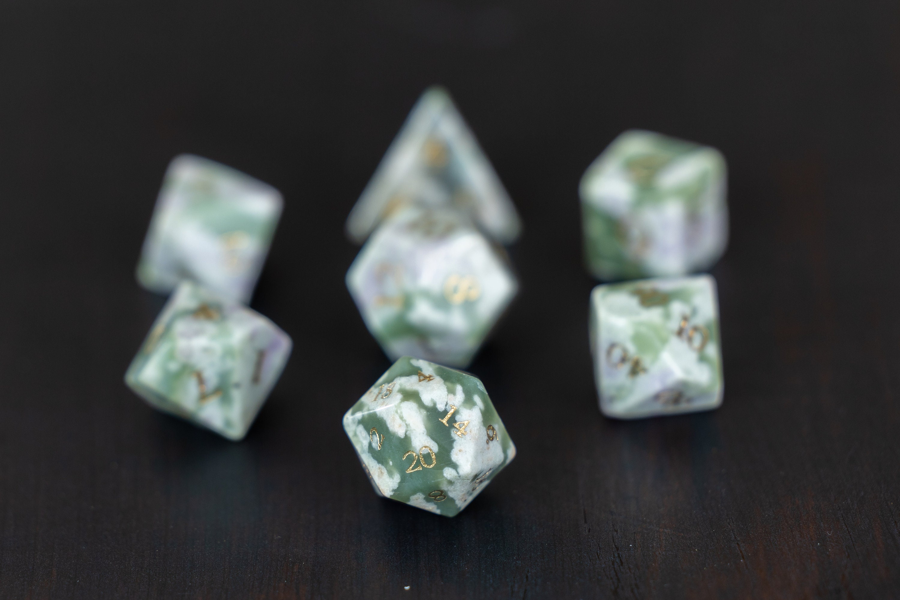 Peace Jade Stone Dice Set | Etsy