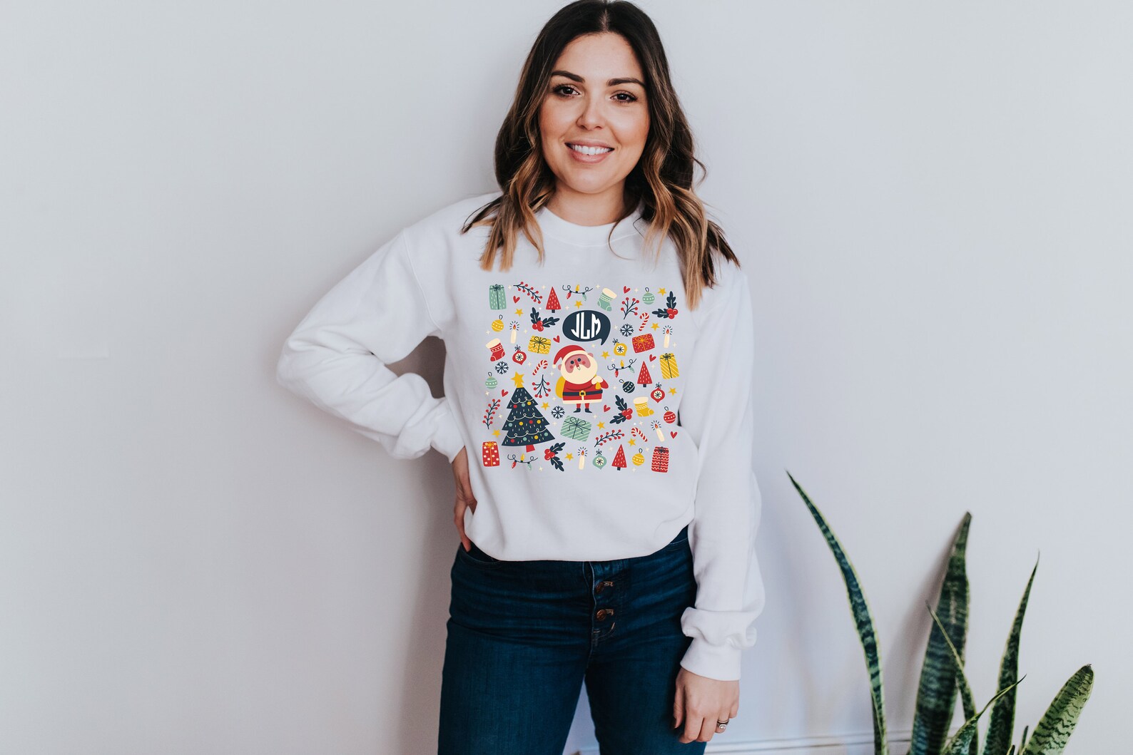 Custom Christmas Shirt Christmas Monogram Womens Christmas - Etsy