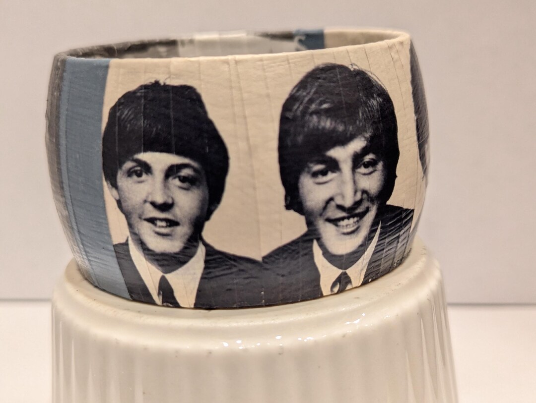Handcrafted Beatles Bangle #26 B & W Headshots John, Paul, George and ...