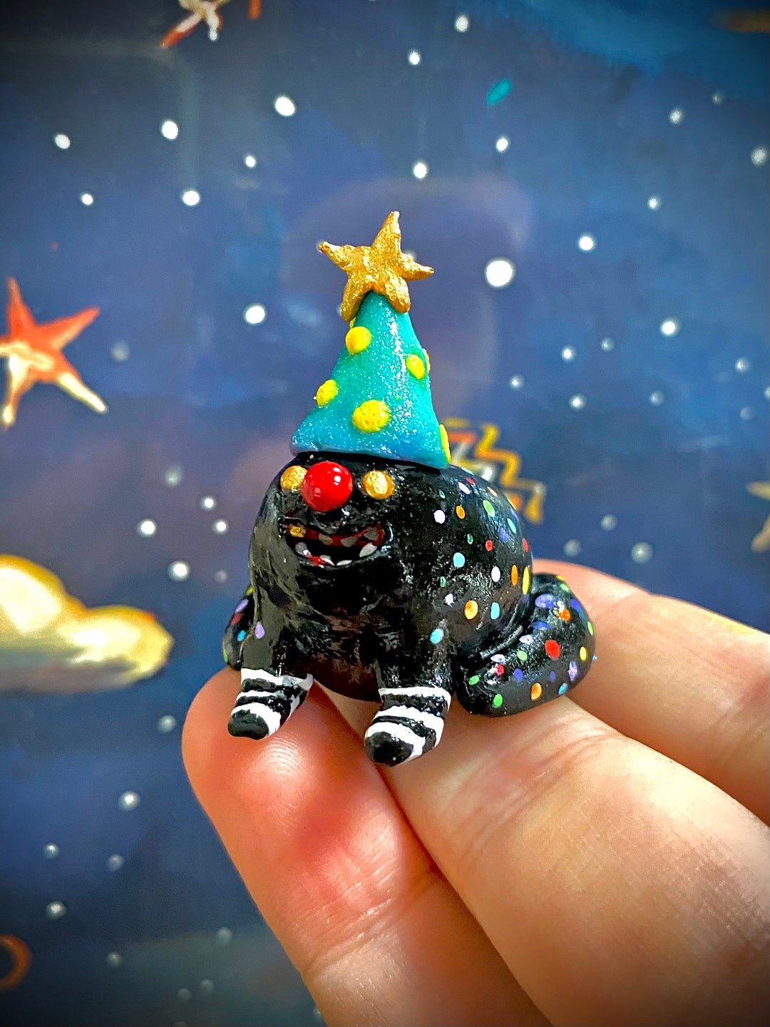 Party the Clown, Circus Clown Toad, Micro Magic Toad, Horror Art - Etsy