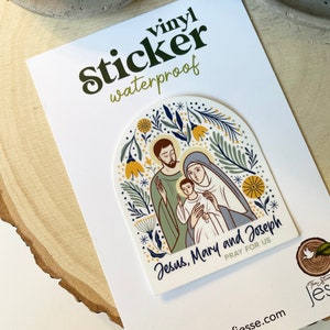 The Holy Family Waterproof Vinyl Sticker | Catholic Sticker | Catholic ...