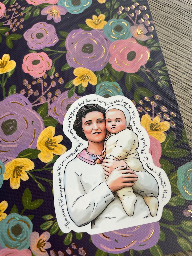 Saint Gianna Beretta Molla Sticker Catholic Decor Pro-life - Etsy