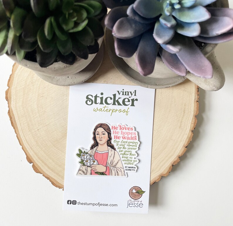 St. Maria Goretti Waterproof Sticker | Catholic Gift | Patron Saint ...