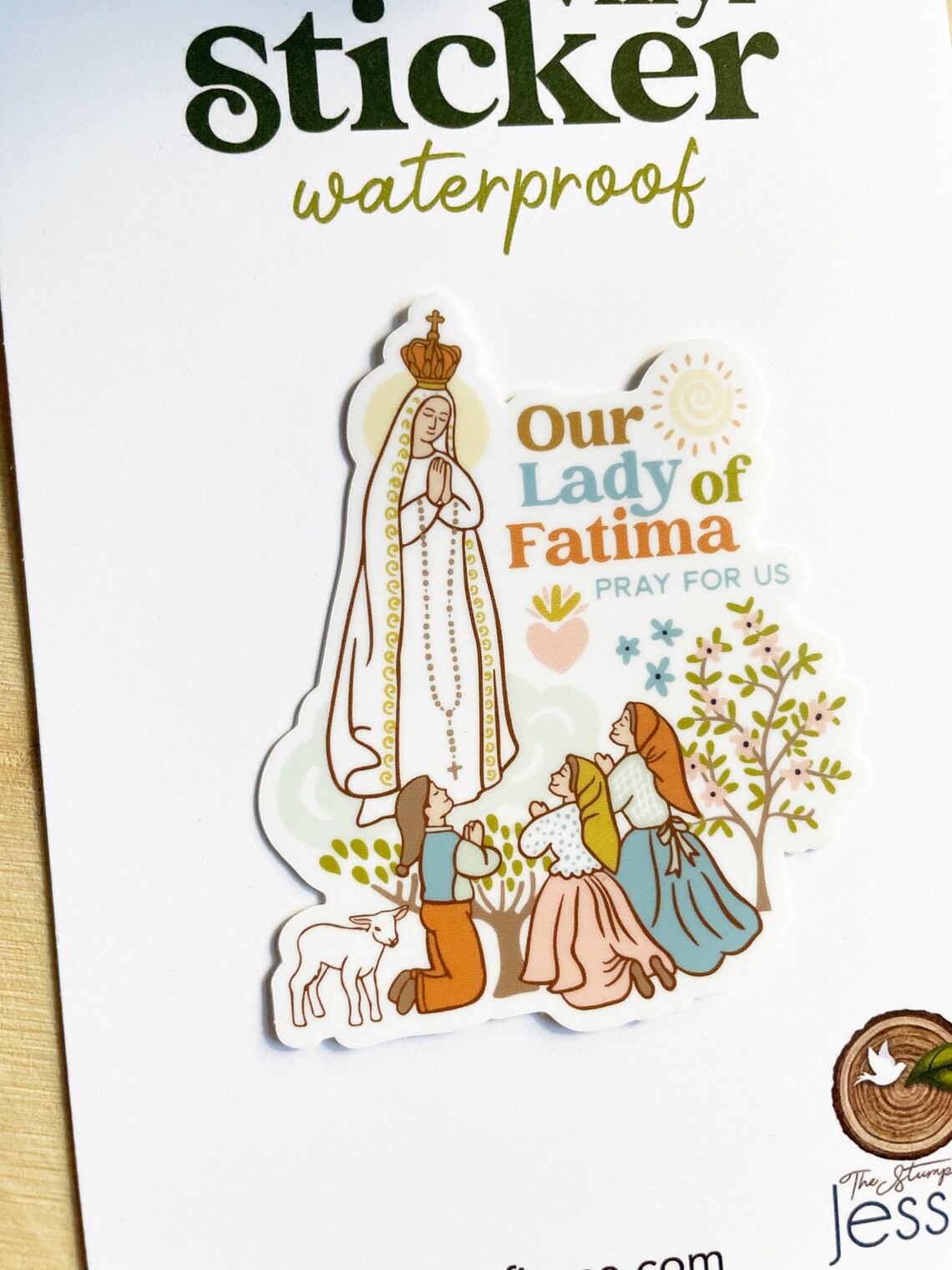 Our Lady of Fatima Waterproof Sticker | Catholic Gift | Nuestra Senora ...