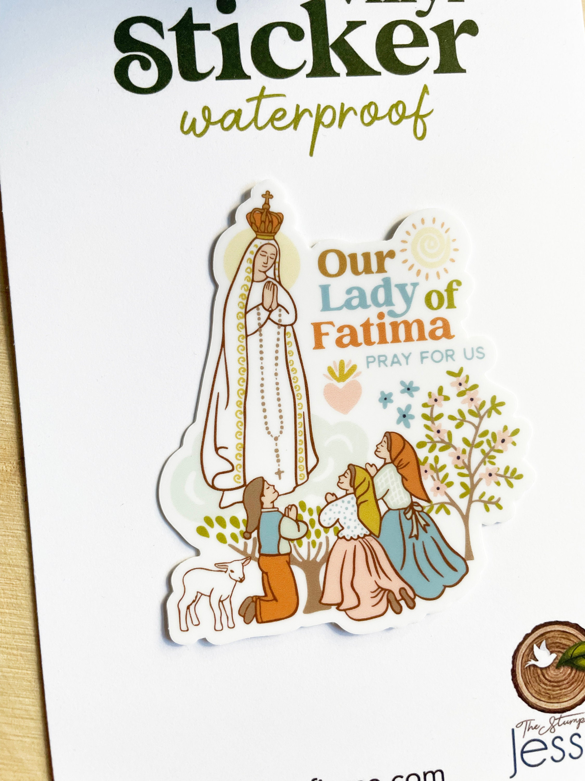 Our Lady of Fatima Waterproof Sticker | Catholic Gift | Nuestra Senora ...