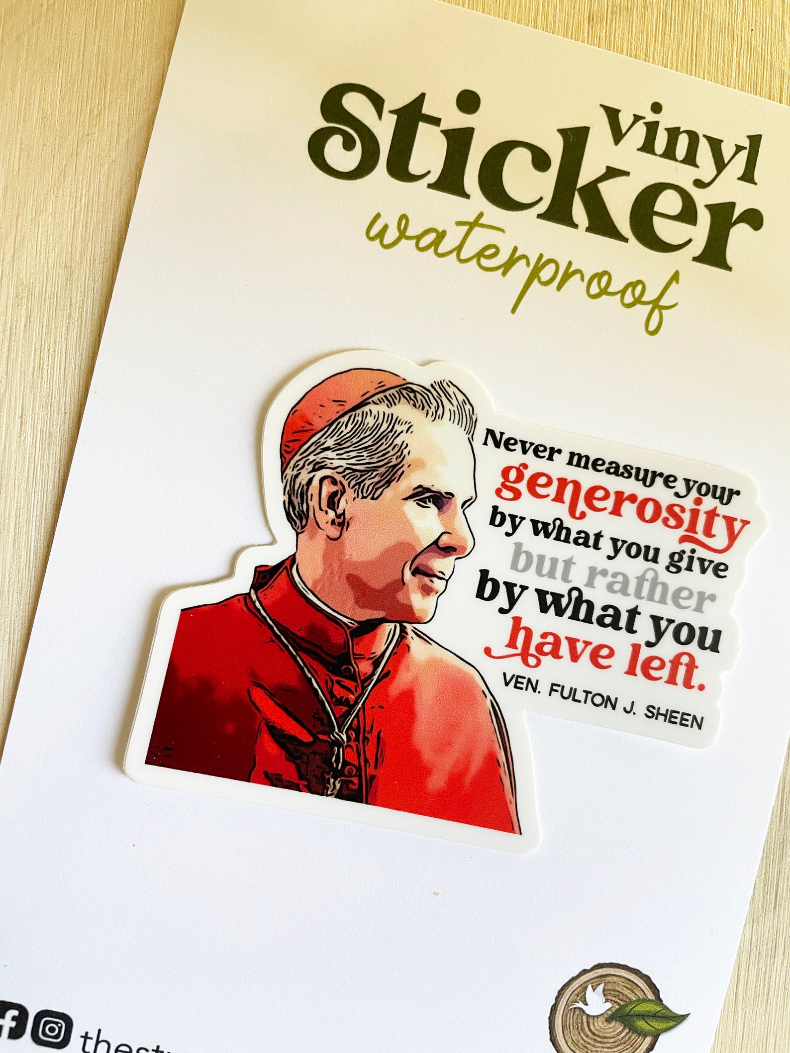 Ven. Fulton J.sheen Waterproof Sticker | Gift for Catholics ...