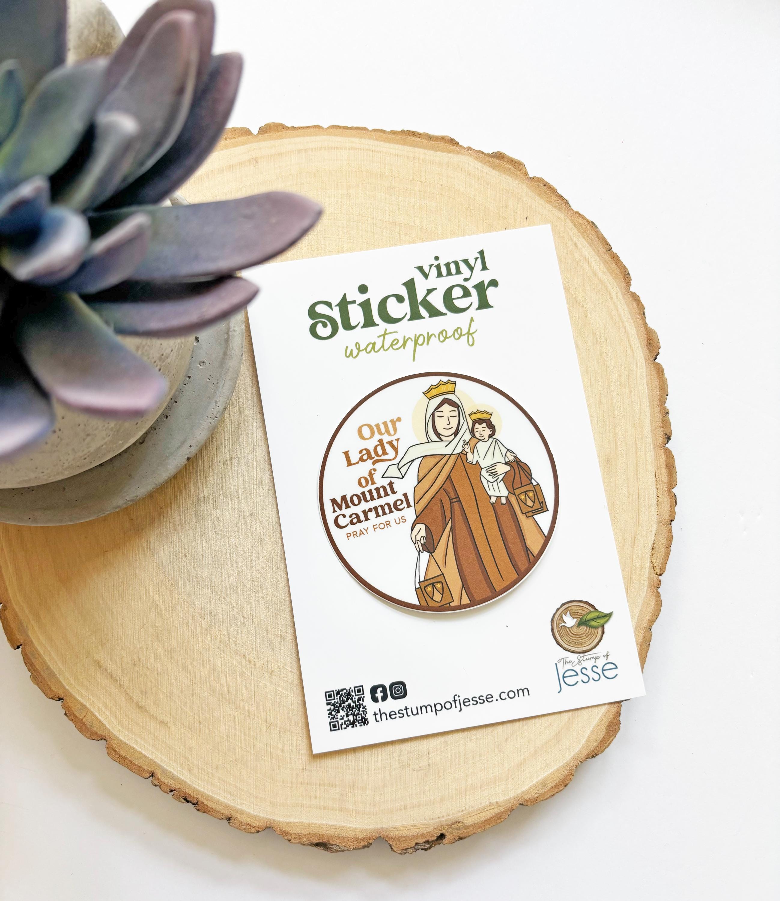 Our Lady of Mount Carmel Waterproof Sticker | Catholic Gift | Nuestra ...
