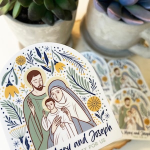 The Holy Family Waterproof Vinyl Sticker | Catholic Sticker | Catholic ...