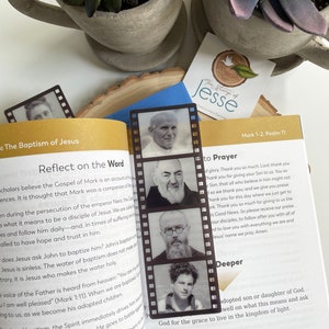 Saints Photo Film Strip Bookmarks Set of 2 Catholic Bookmarks Plastic ...