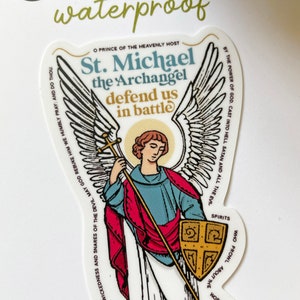St. Michael the Archangel Waterproof Sticker | Catholic Sticker ...