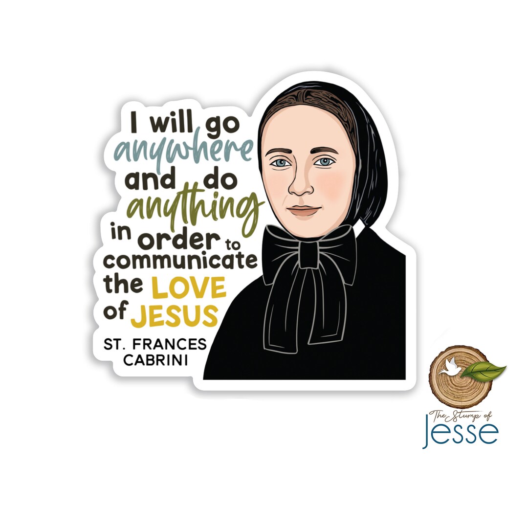 St. Frances Cabrini Waterproof Sticker | Catholic Sticker | Catholic ...