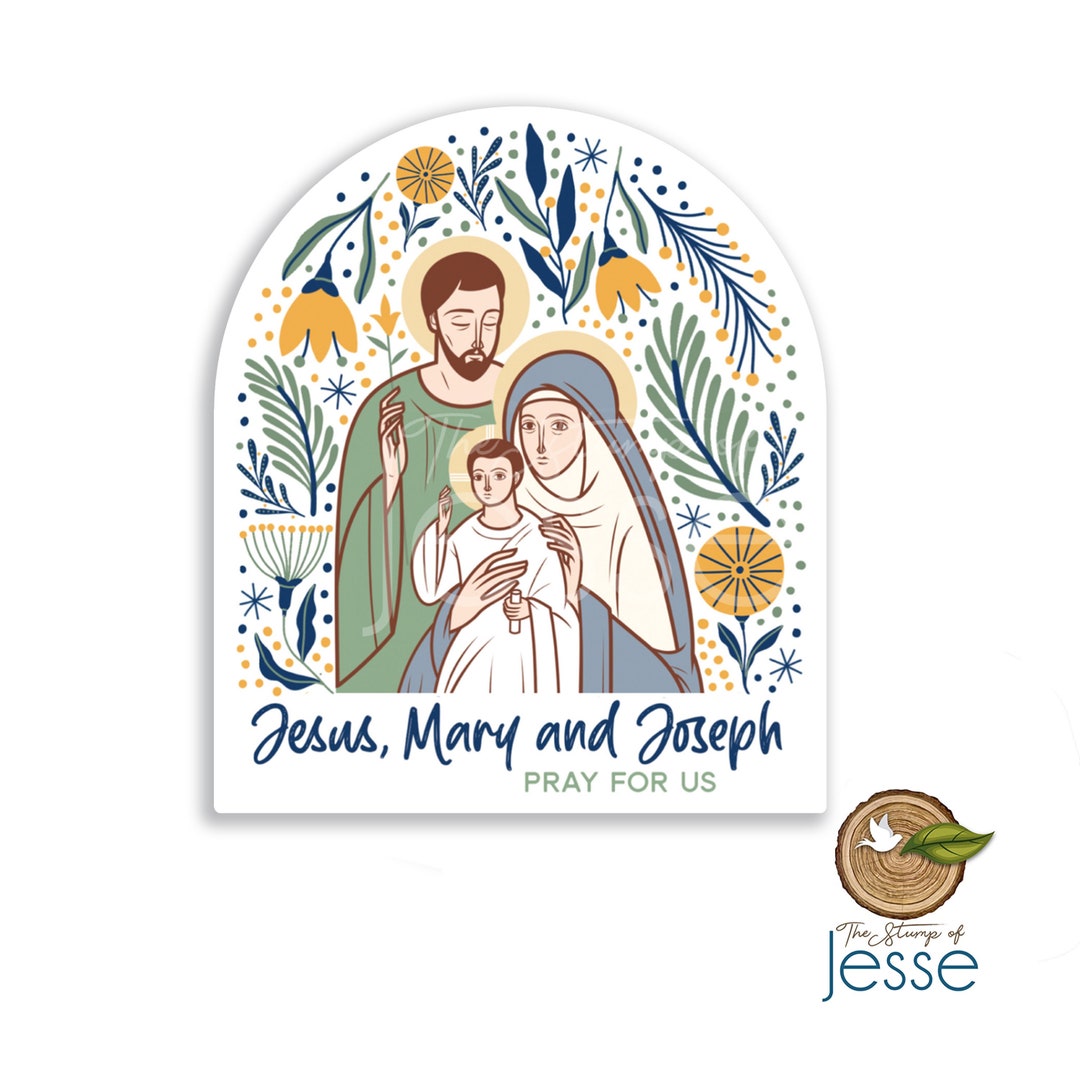 The Holy Family Waterproof Vinyl Sticker | Catholic Sticker | Catholic ...
