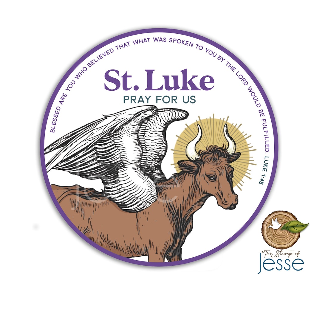 St. Luke Evangelist Symbol Ewaterproof Sticker | Catholic Sticker ...