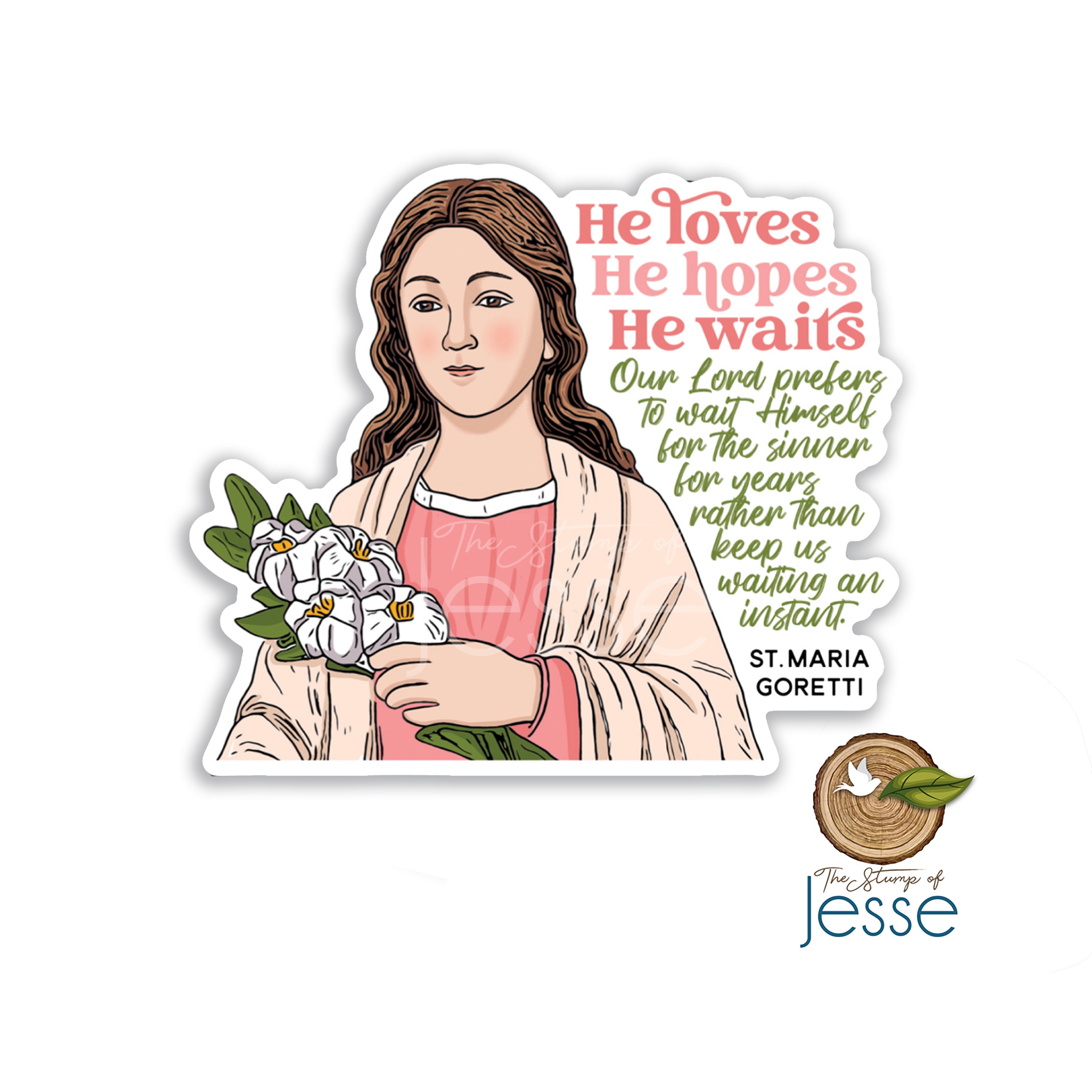St. Maria Goretti Waterproof Sticker Catholic Gift Patron - Etsy