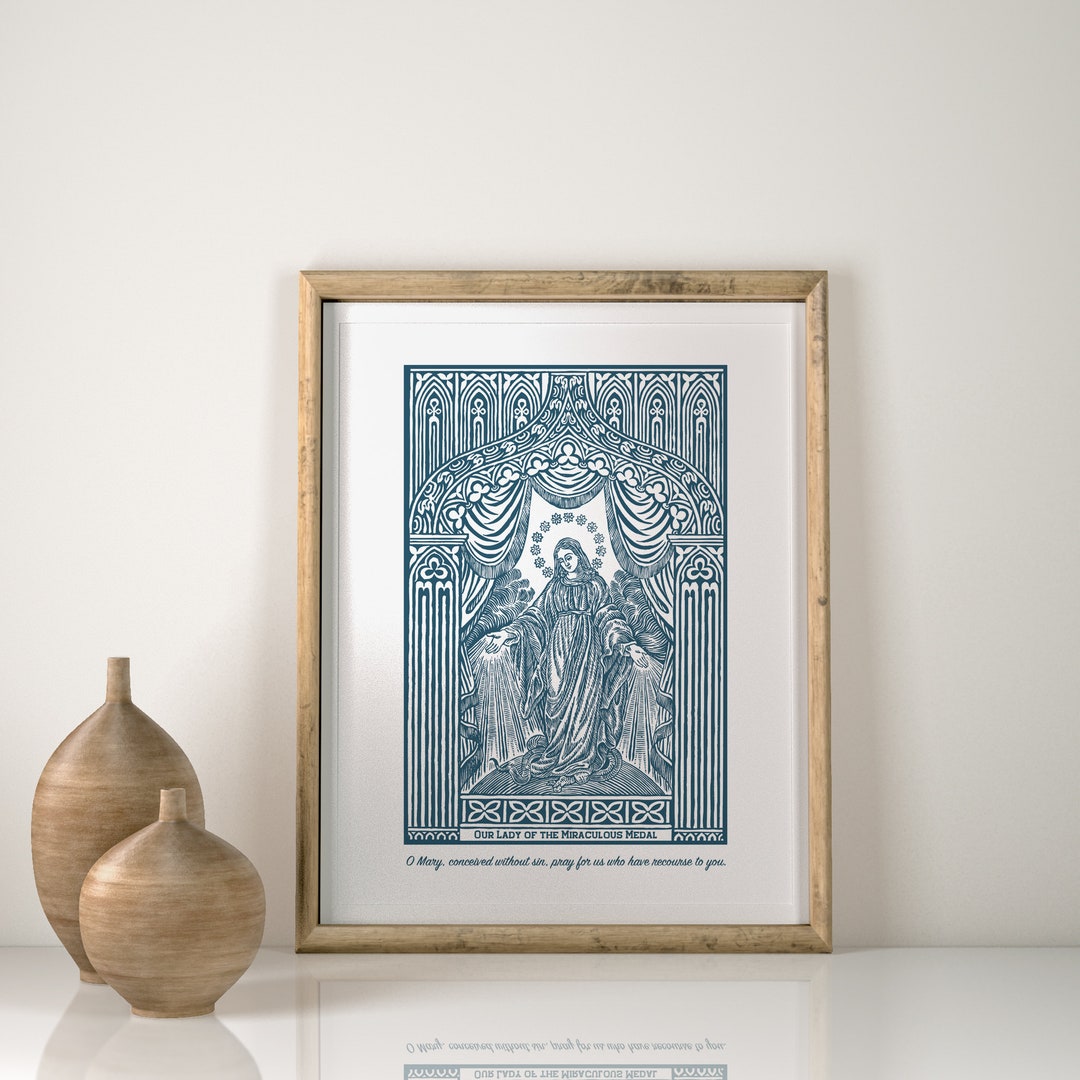 Our Lady of the Miraculous Medal Digital Print Download | Virgin Mary ...