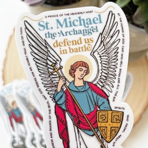 St. Michael the Archangel Waterproof Sticker | Catholic Sticker ...