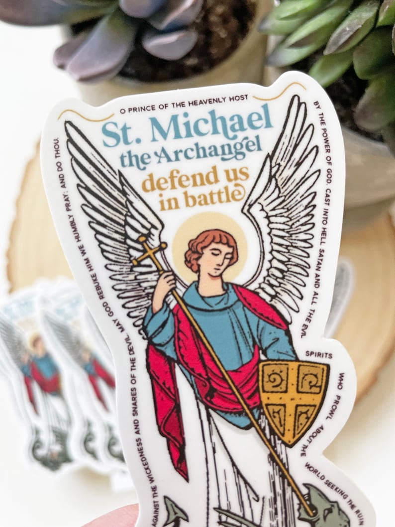 St. Michael the Archangel Waterproof Sticker | Catholic Sticker ...