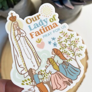 Our Lady of Fatima Waterproof Sticker | Catholic Gift | Nuestra Senora ...