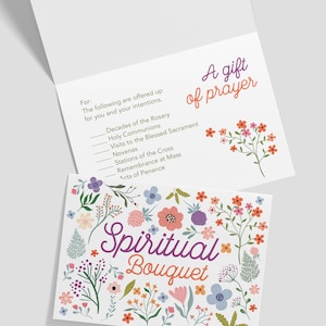 Spiritual Bouquet Digital Download | Printable Card | Catholic Gift ...