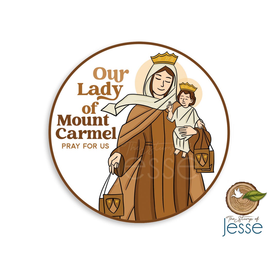 Our Lady of Mount Carmel Waterproof Sticker | Catholic Gift | Nuestra ...