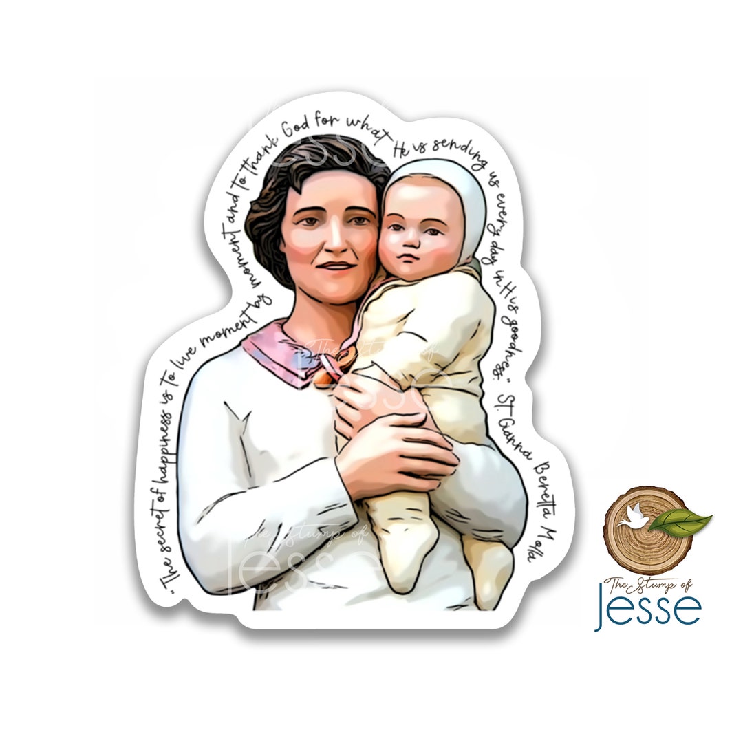 Saint Gianna Beretta Molla Sticker | Catholic Decor| Pro-life ...