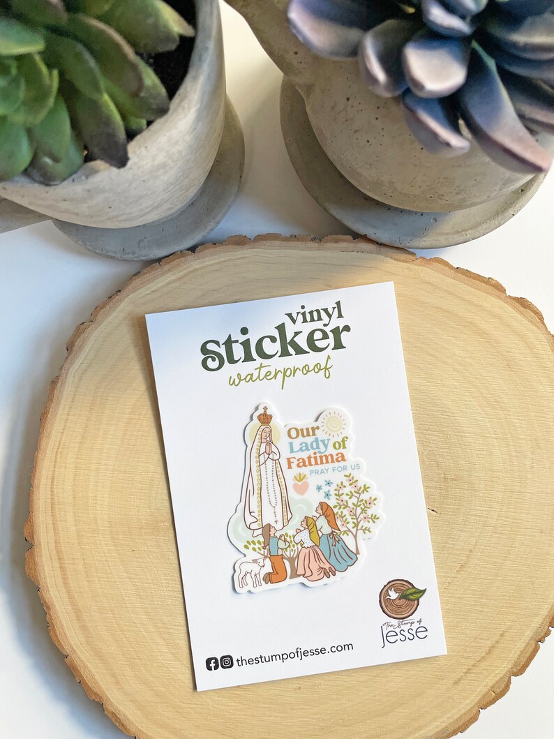 Our Lady of Fatima Waterproof Sticker | Catholic Gift | Nuestra Senora ...