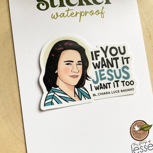 Bl. Chiara Luce Badano Waterproof Sticker | Catholic Sticker | Patron ...