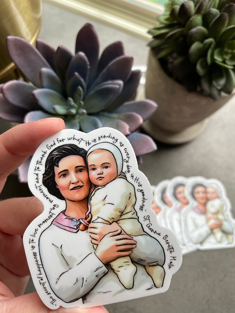Saint Gianna Beretta Molla Sticker Catholic Decor Pro-life - Etsy