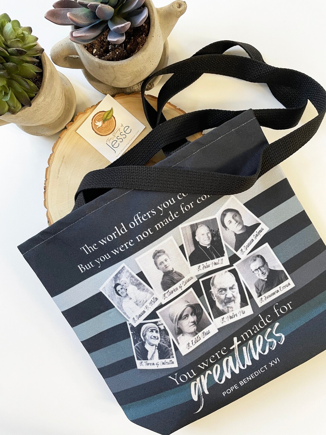 Saints Polaroids Tote Bag | Catholic Gift | Confirmation Gift | St ...