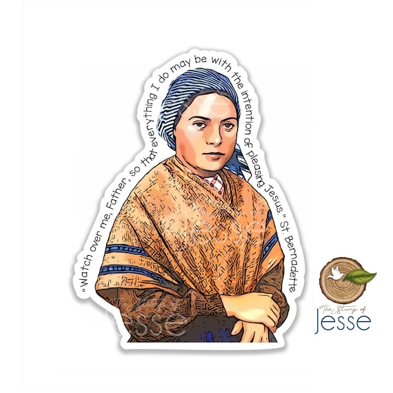 St. Bernadette Soubirous Sticker Catholicdecor Gift | Etsy