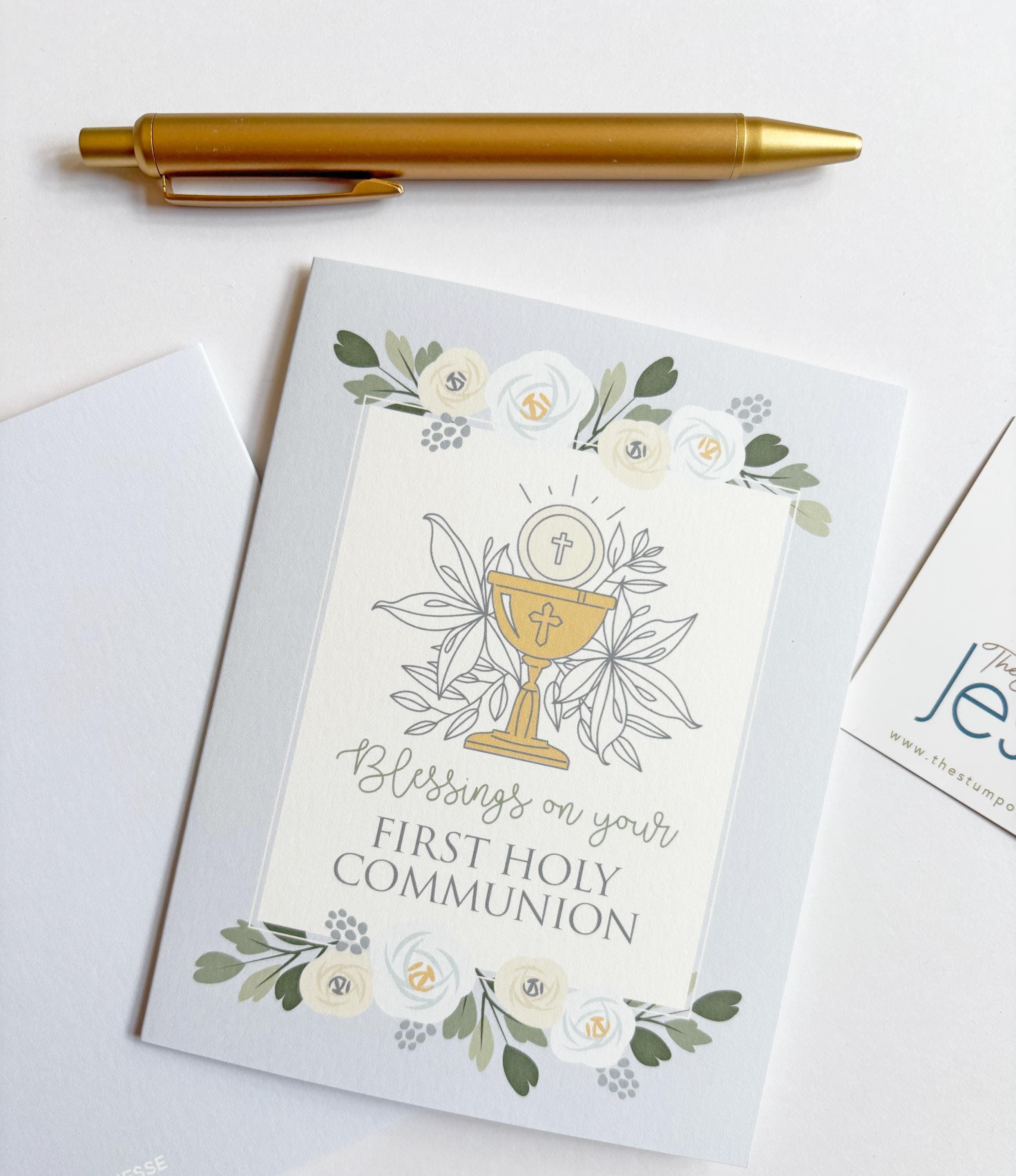 First Holy Communion Greeting Card | Catholic Gift | Catholic Card ...