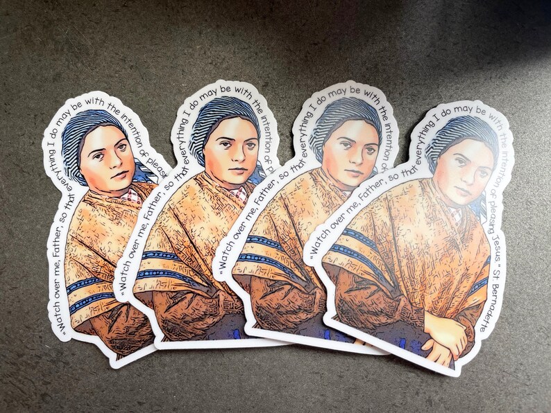 St. Bernadette Soubirous Sticker Catholicdecor Gift | Etsy