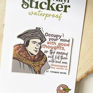 St. Thomas More Waterproof Sticker | Catholic Sticker | Catholic Gift ...