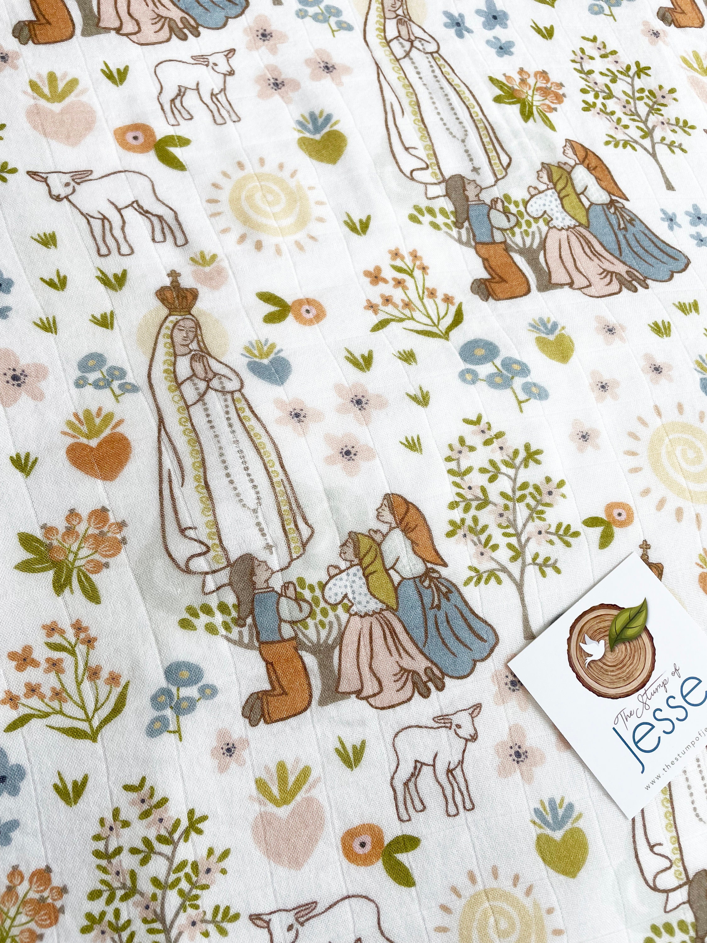 Our Lady of Fatima Luxury Double Sided Muslin 8 Layer Quilt | Catholic ...