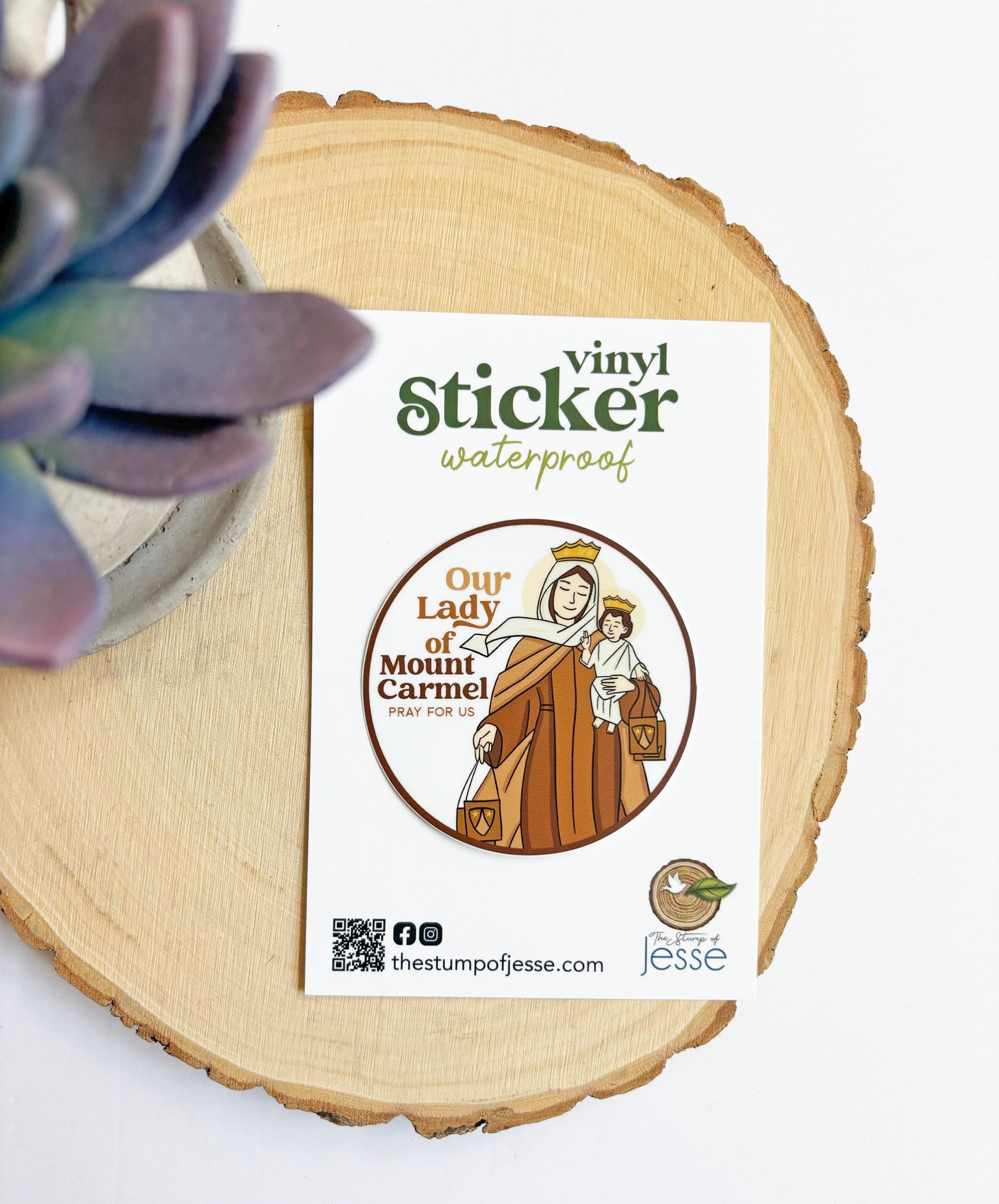 Our Lady of Mount Carmel Waterproof Sticker | Catholic Gift | Nuestra ...