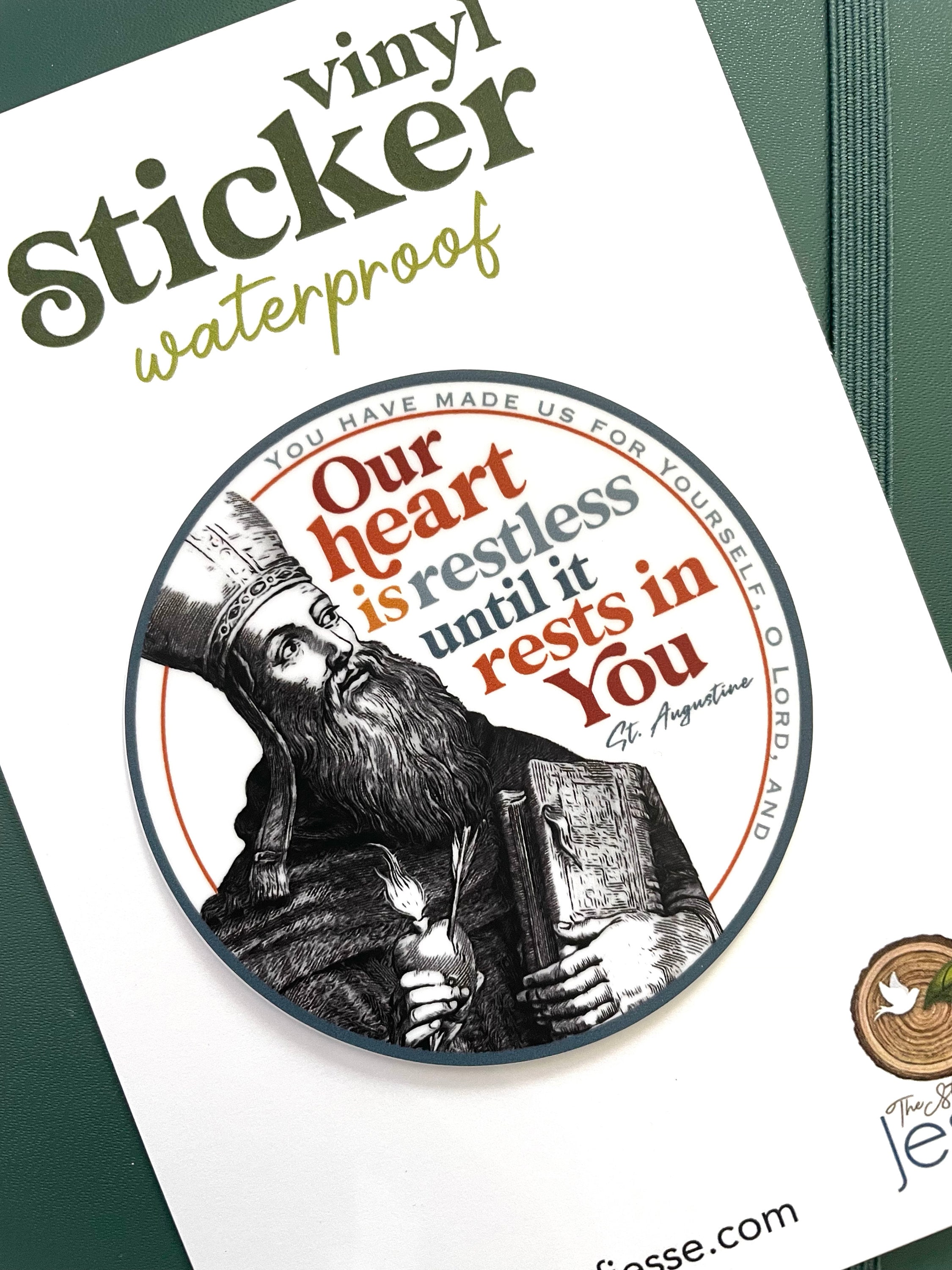 St. Augustine Waterproof Vinyl Sticker Catholic Sticker - Etsy