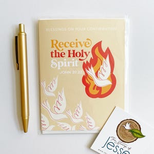 Receive the Holy Spirit Greeting Card | Catholic Gift | Catholic Card ...
