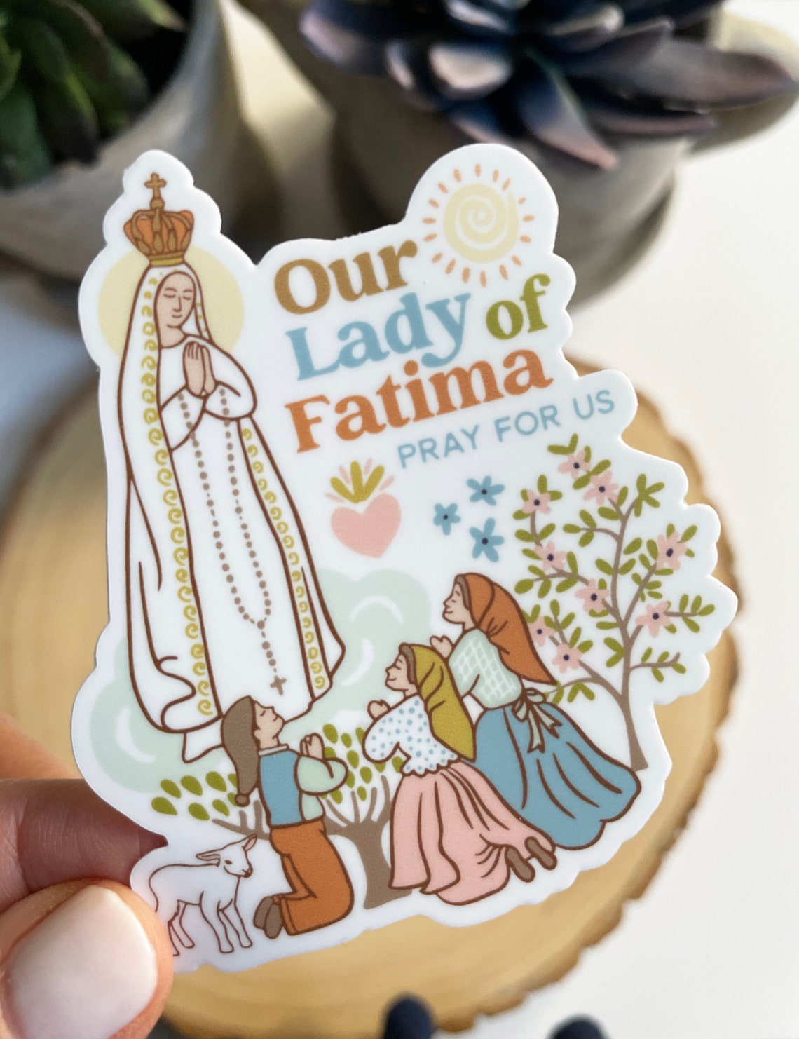 Our Lady of Fatima Waterproof Sticker | Catholic Gift | Nuestra Senora ...