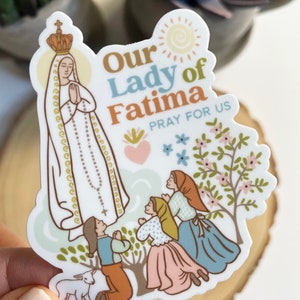 Our Lady of Fatima Waterproof Sticker | Catholic Gift | Nuestra Senora ...